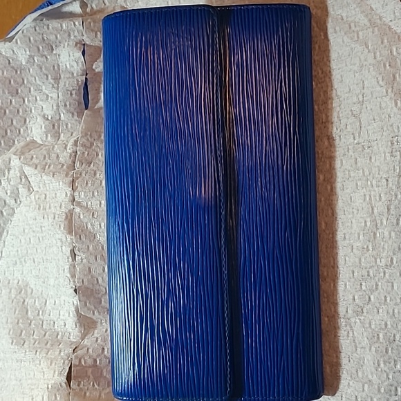 Louis Vuitton | Bags | Louis Vuitton Blue Long Wallet | Poshmark